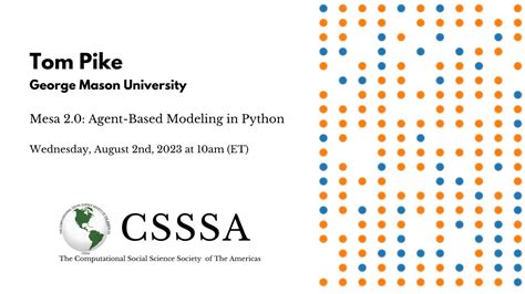 Csssa Tutorials Mesa 20 Agent Based Modeling In Python Dr Tom Pike Youtube