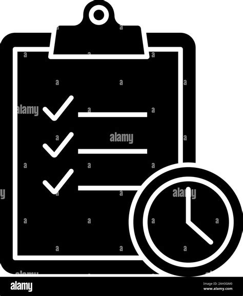 Time Management Glyph Icon Task Planning Deadline Tasks List