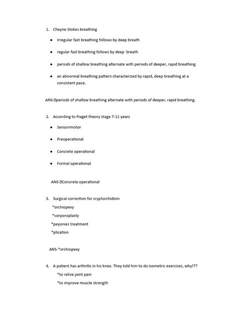 Set 1 100 Mock Questions And Answers Pdf Surgery Fever