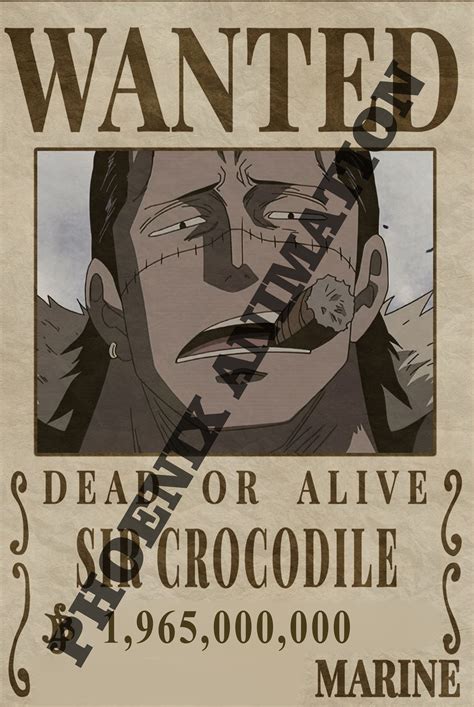 Crocodile Wanted Poster Phoenix Animation
