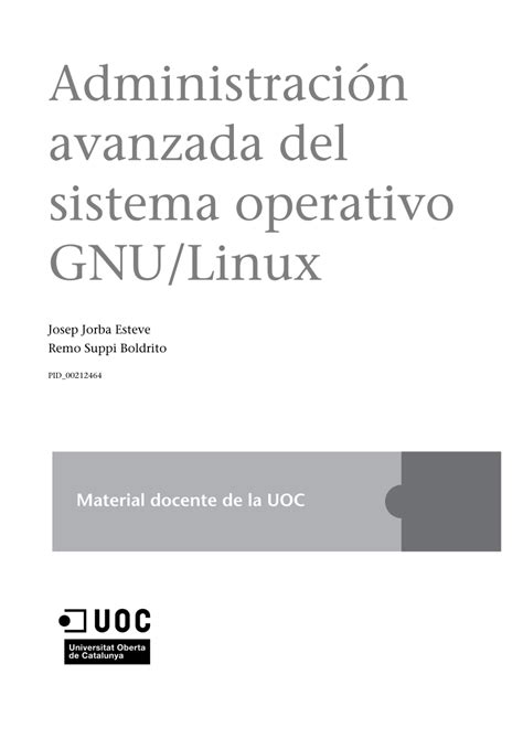 Pdf Administración Avanzada De Gnulinux 4ed 2014
