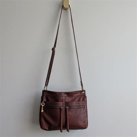 Fossil Bags Fossil Brown Leather Crossbody Bag Poshmark