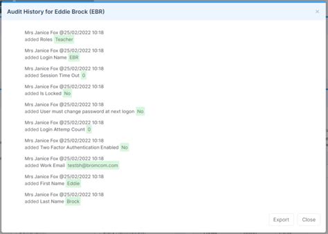 How To View A User Audit History Bromcom Documentation Centre