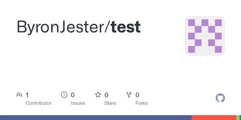 Github Byronjestertest