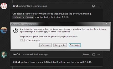 Argh Github Is Broken Again · Issue 44 · Justoffgithub Wc Polyfill · Github