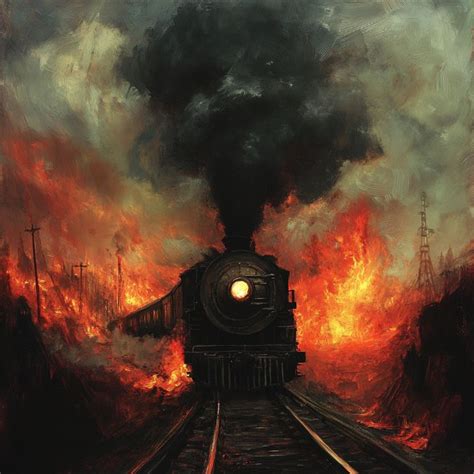 Hell Train Big Sketch Digital Art And Ai Vehicles And Transportation