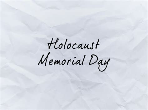Holocaust Memorial Day Teaching Resources