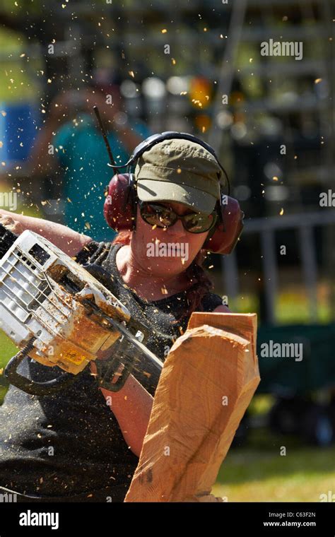 Chainsaw Sculpture By The Chainsaw Chix Annual Freds Pass Rural Show Near Darwin Northern
