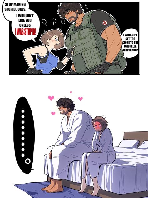 Jill Valentine And Carlos Oliveira Resident Evil And More Drawn By Grdag Danbooru