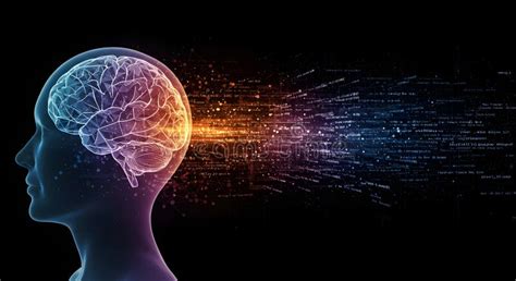 Abstract Representation Of An Ai Processor With Bright Data Streams And