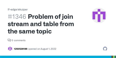problem of join stream and table from the same topic · issue 1346 · lf