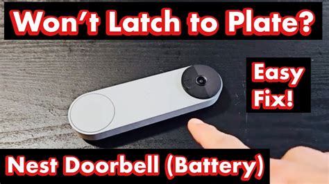 Nest Doorbell Battery Won T Latch To The Mount Bracket Easy Fix YouTube