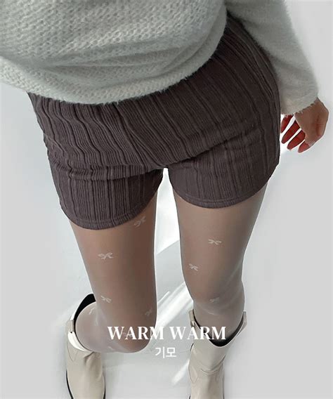[기본 기모 속바지로도] 트렌디 골지 숏 니트 팬츠 밴딩 반바지 3컬러 에이블리