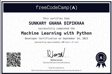 S Gnanadipikhaa On Linkedin Machinelearning Python Certification