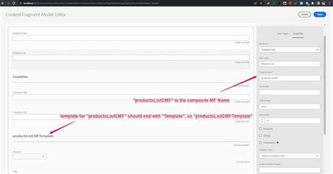 aem cloud service multiple composite multifields in content fragments
