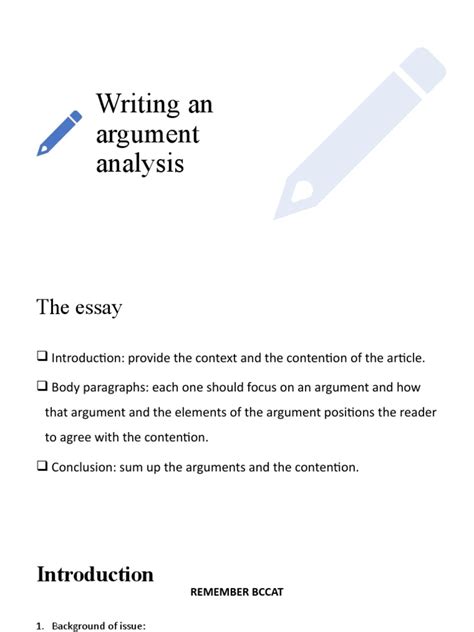 Writing An Argument Analysis 2019 Pdf Argument Writers