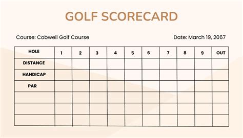 Mini Golf Scorecard Template Miniature Golf Course Design Amusement