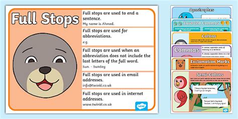 Punctuation Mark Posters Pack Classroom Display Resources