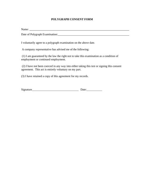Polygraph Consent Doc Template PdfFiller