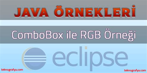 Java Combobox Ile Rgb Renk Örneği