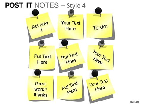Post It Notes Style 4 Powerpoint Presentation Templates