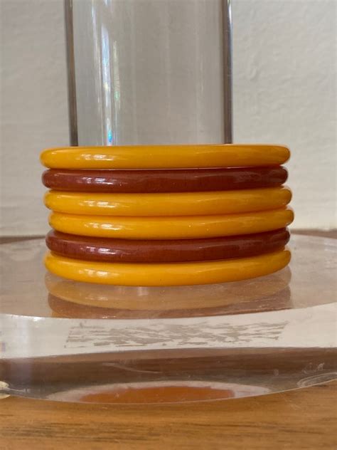 Bangle Stack Vintage Lucite Gem