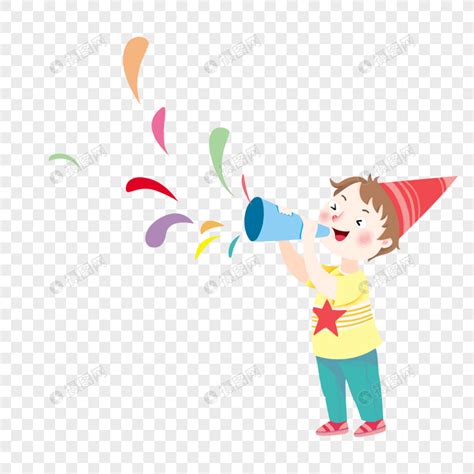 트럼펫을 가진 어린 소년 Png 일러스트 무료 다운로드 Lovepik