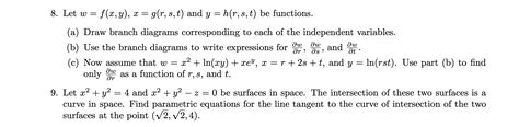 Solved 8 Let W F X Y X G R S T And Y H R S T Be Chegg Com