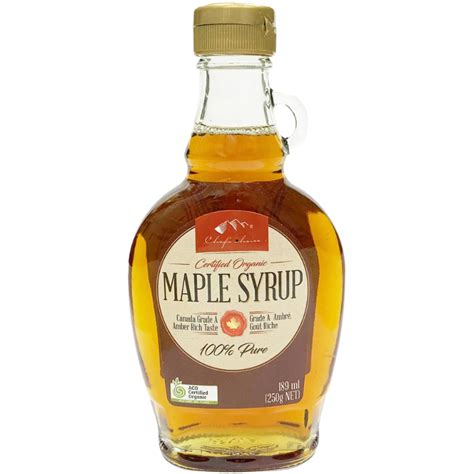 Organic Pure Maple Syrup 189ml Chefs Choice