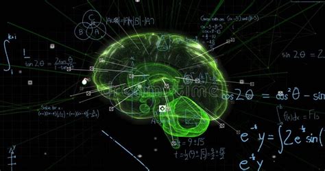 Image Of Human Brain Spinning And Data Processing Stock Image Image