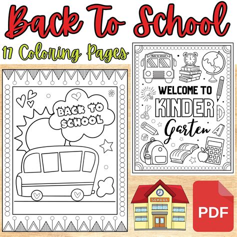 Back To School Coloring Pages Kindergarten