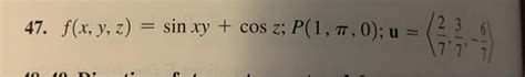 solved 42 47 computing directional derivatives compute the