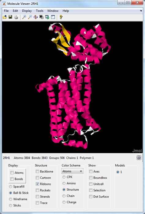 Molecule Viewer Removed Display And Manipulate D Molecule Structure MATLAB