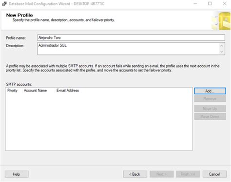 Práctica 5 Configuración de alertas y monitoreo de rendimiento SQL SERV