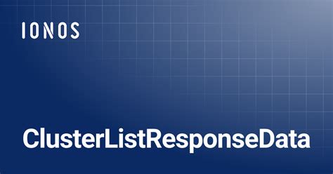 Clusterlistresponsedata Go Sdk