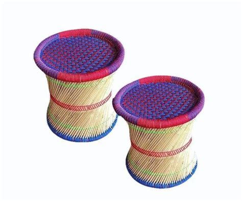 Round Bamboo Mudha Set With Cushion At ₹ 1500set In Bengaluru Id
