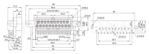 Scart Socket Alextronic Professional In Metal And Plastic Parts