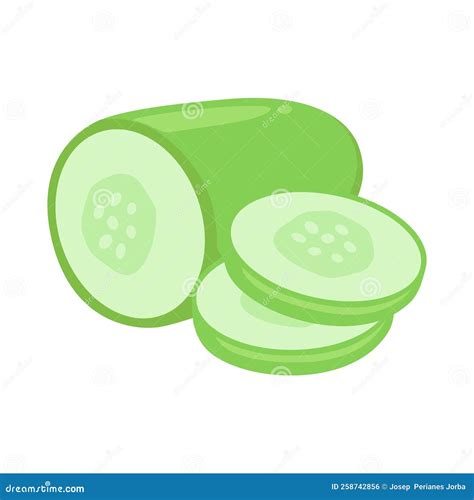 Cucumber Emoji Icon Illustration Vegetable Vector Symbol Emoticon