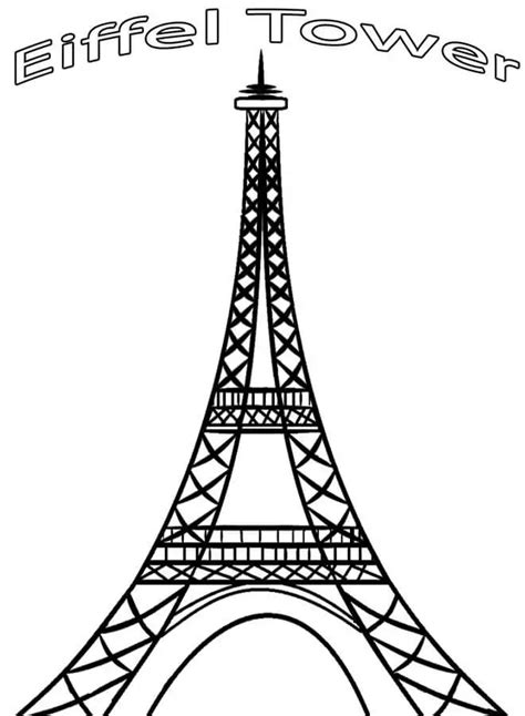 Eiffel Tower Coloring Page
