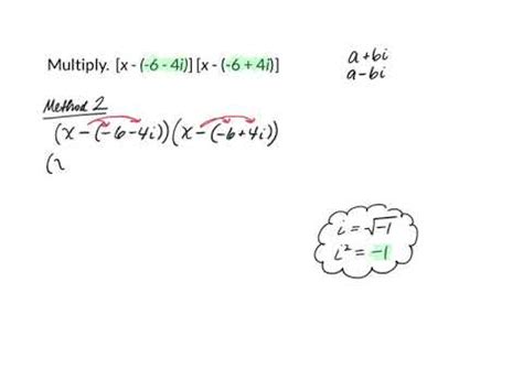 Multiplying Expressions Containing Complex Conjugates YouTube
