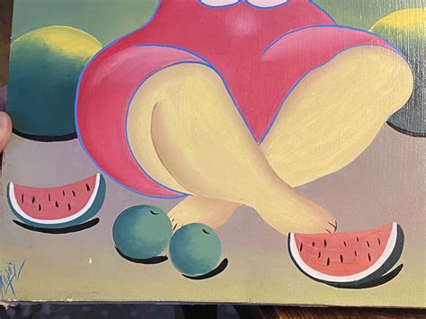 Artist Lopez Original Oil Painting “rubenesque Woman Fruit Seller