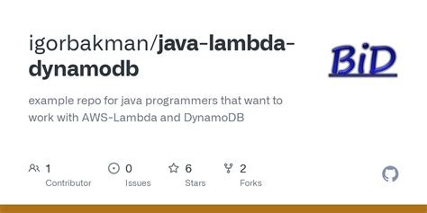 Github Igorbakmanjava Lambda Dynamodb Example Repo For Java