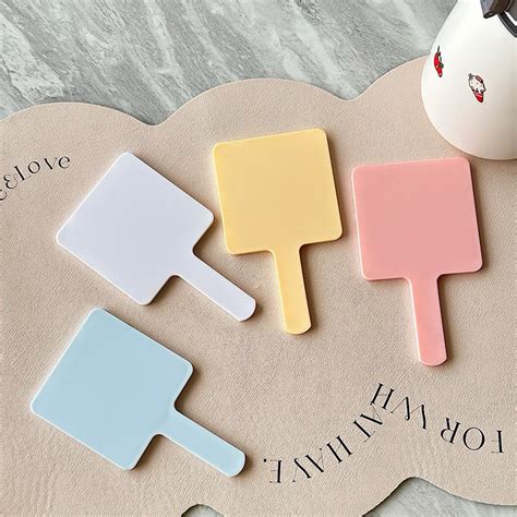 กระจกสำหรับแต่งหน้าสีสุดน่ารักพาสเทลหลากสี ทรงสี่เหลี่ยม ขนาด 9x 16 Cm กระจกแต่งหน้า Shopee