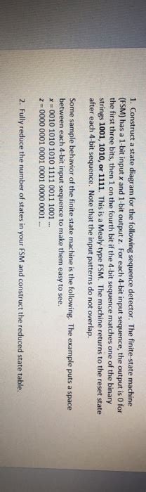 Construct A State Diagram For The Following Chegg Com