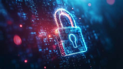 Digital Padlock Symbolizing Cybersecurity In A Vibrant Technology Driven Environment With