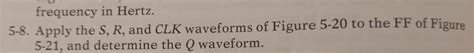 Solved Frequency In Hertz 5 8 Apply The S R And Clk