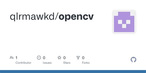 Github Qlrmawkdopencv