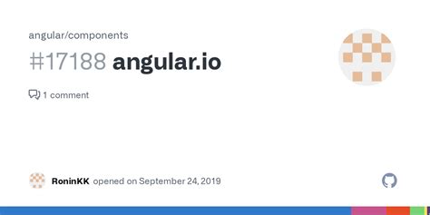 Angular Io Issue Angular Components GitHub