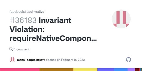 invariant violation requirenativecomponent