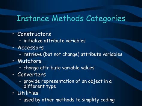Ppt More About Classes Instance Methods Powerpoint Presentation